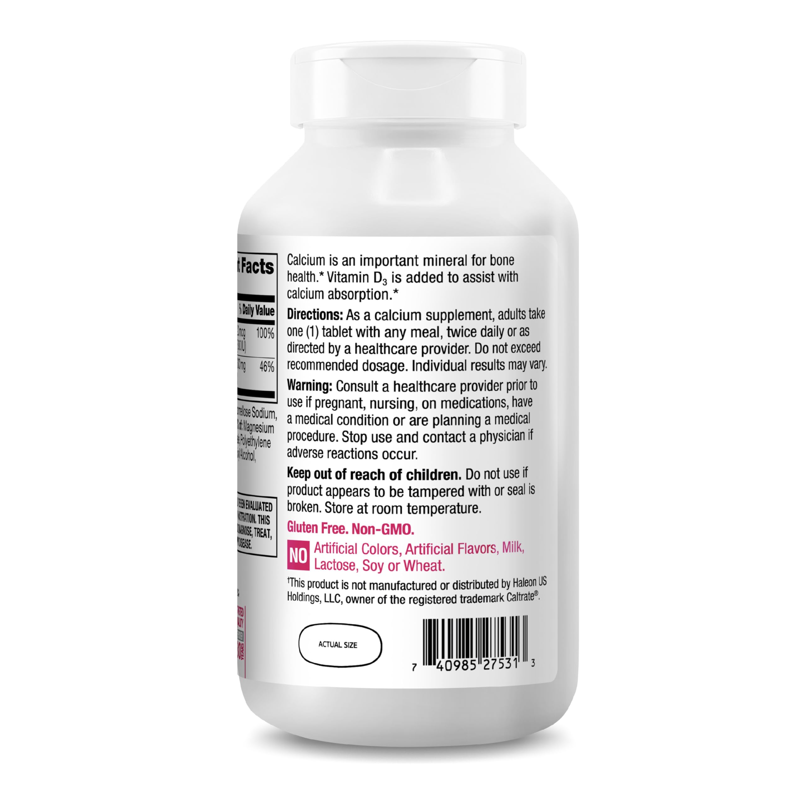 Calcium for preventing osteoporosis