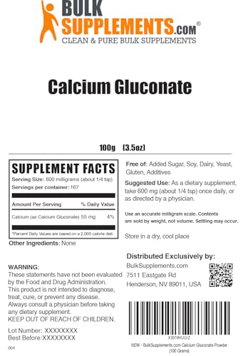 calcium gluconate for better absorption