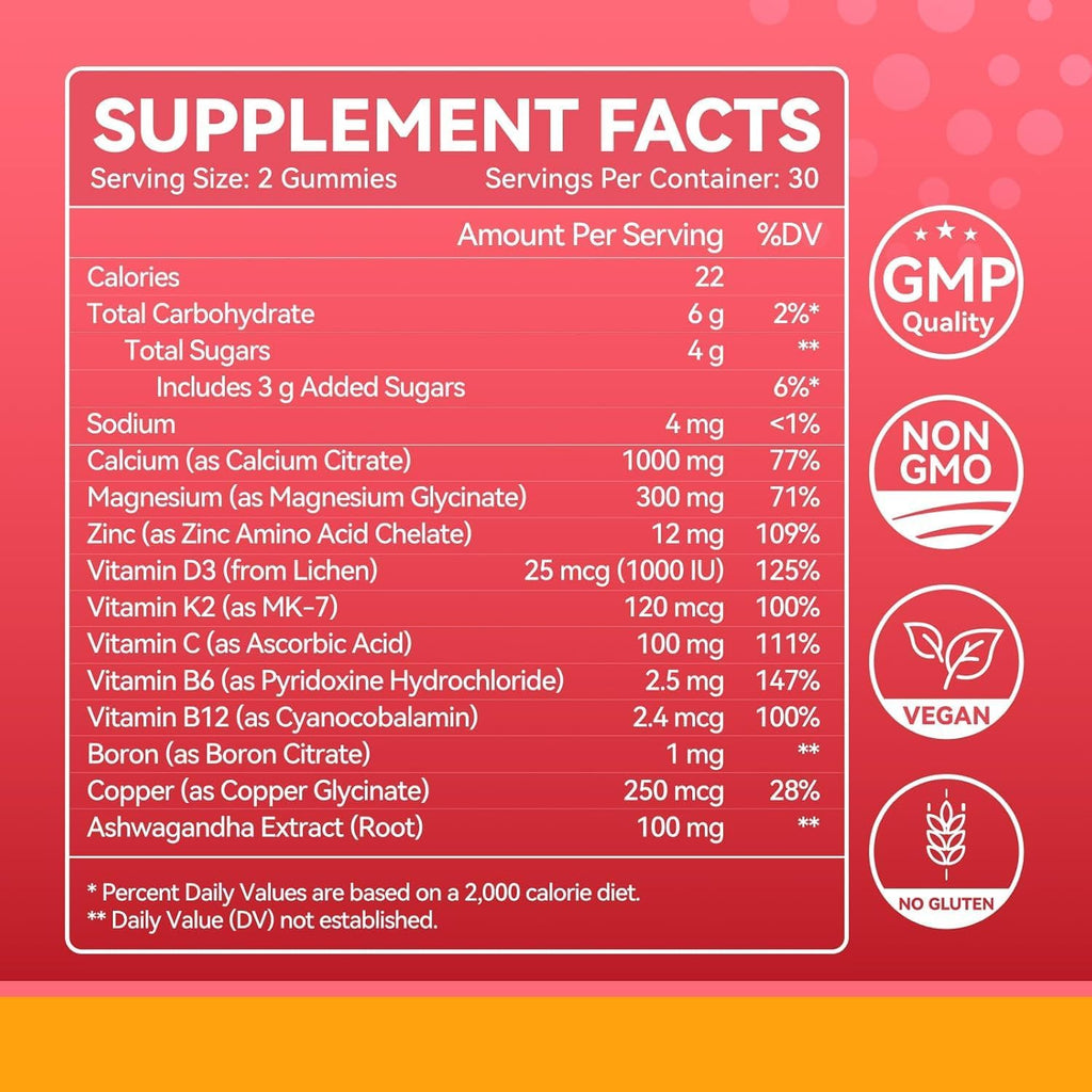 Calcium gummies for active lifestyle support