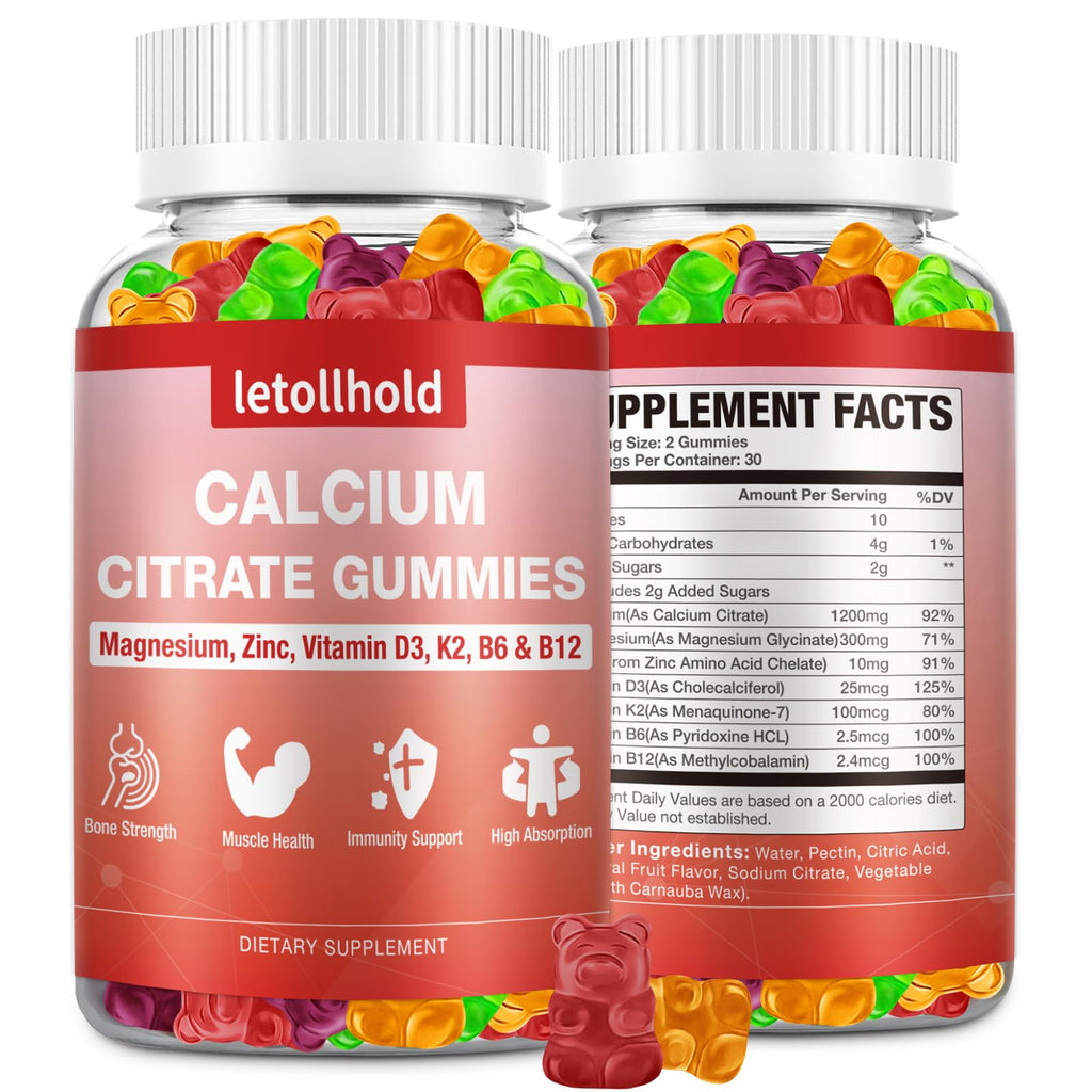 Calcium gummies for active lifestyles
