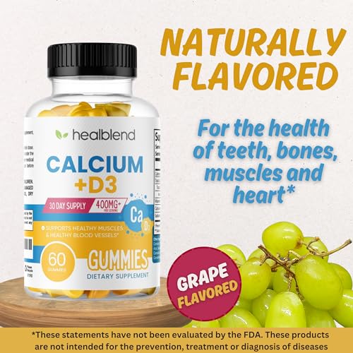 Calcium gummies for active lifestyles