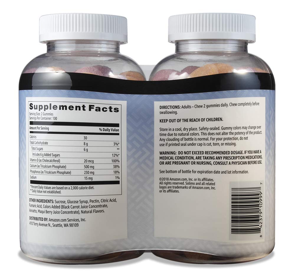 Calcium gummies for daily nutritional support