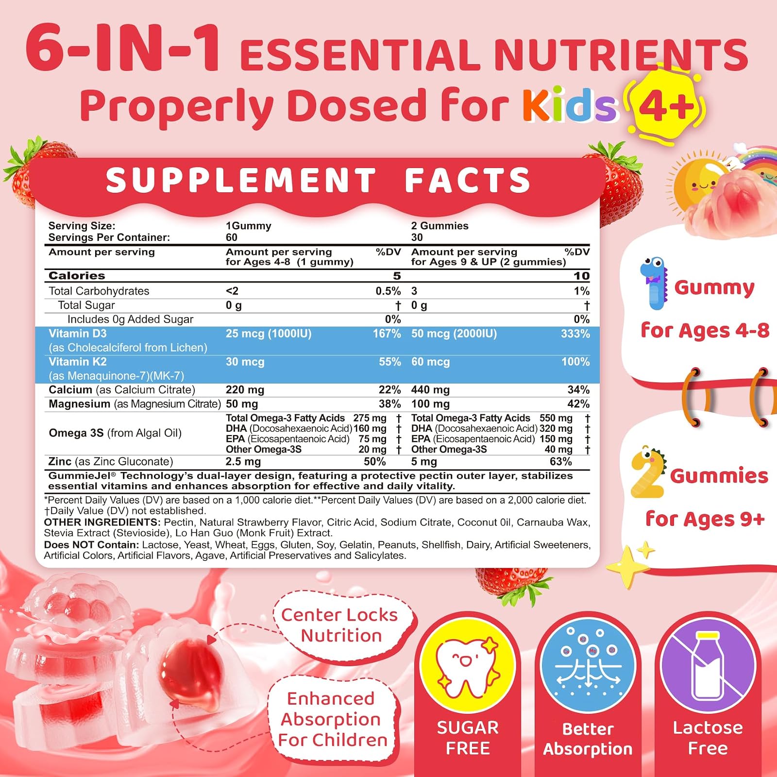 Calcium gummies for healthy bones