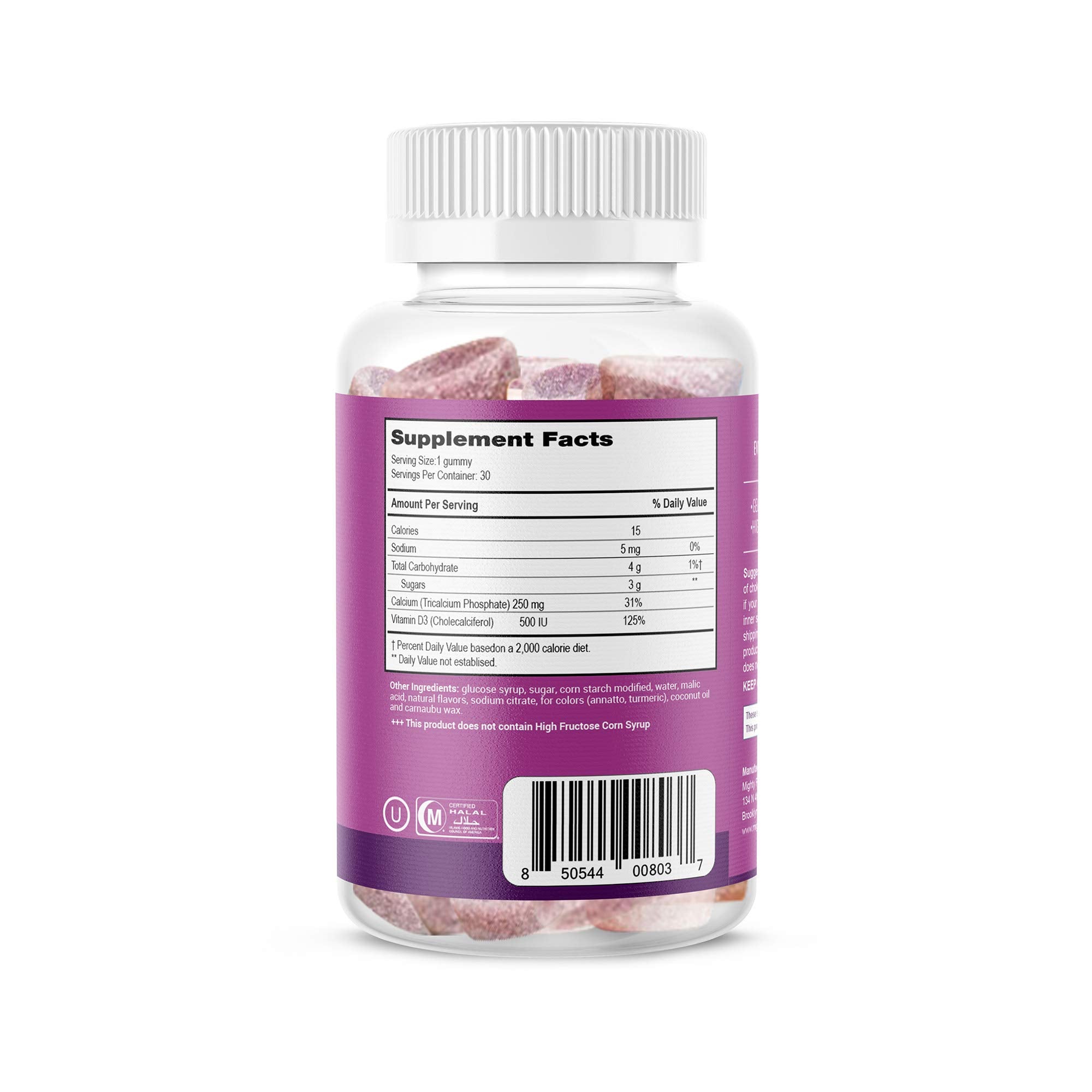 Calcium gummies for healthy development