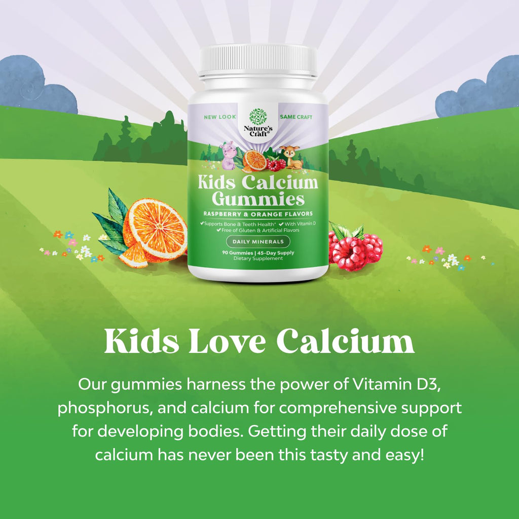Calcium gummies for muscle development