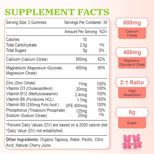 calcium gummies for muscle support
