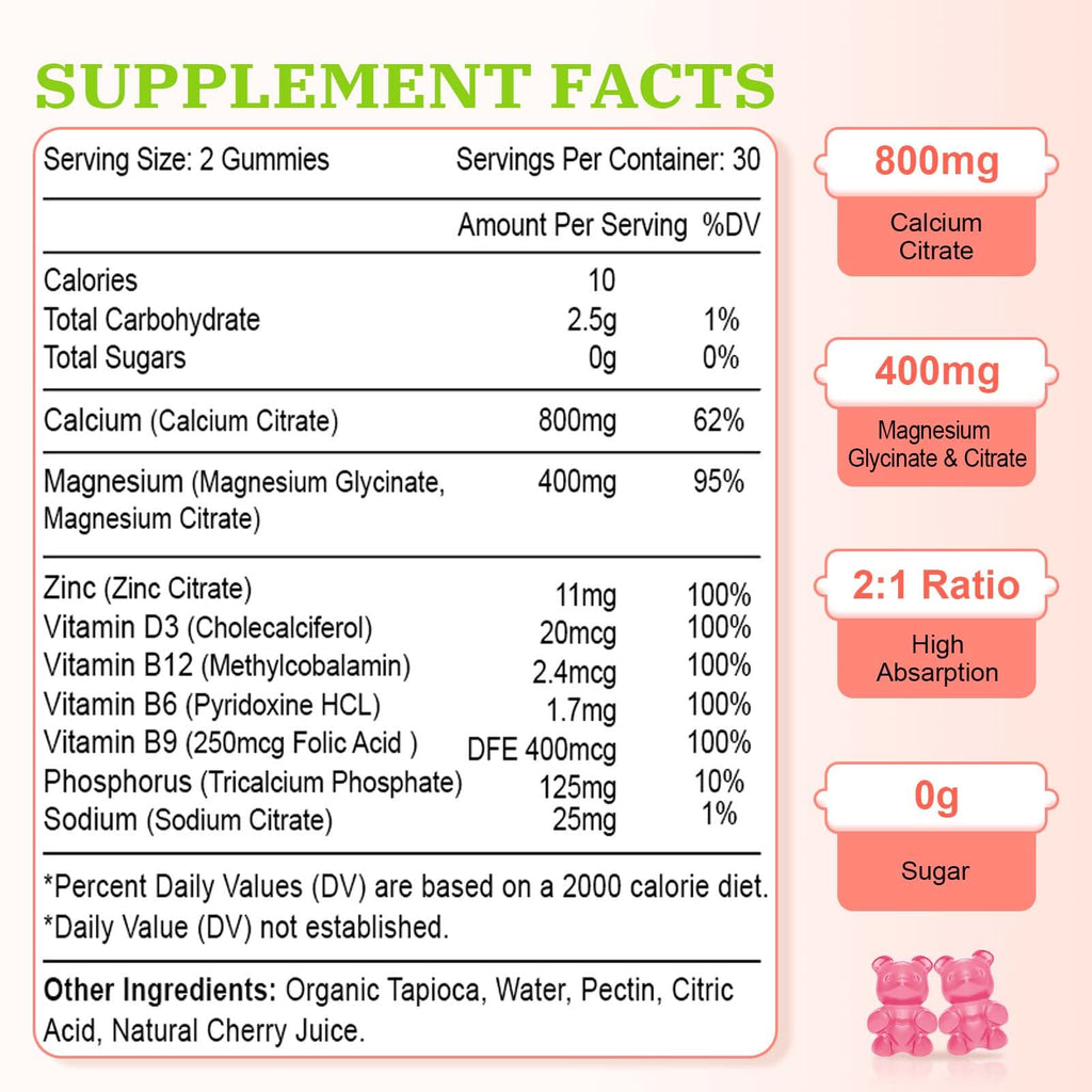 calcium gummies for muscle support