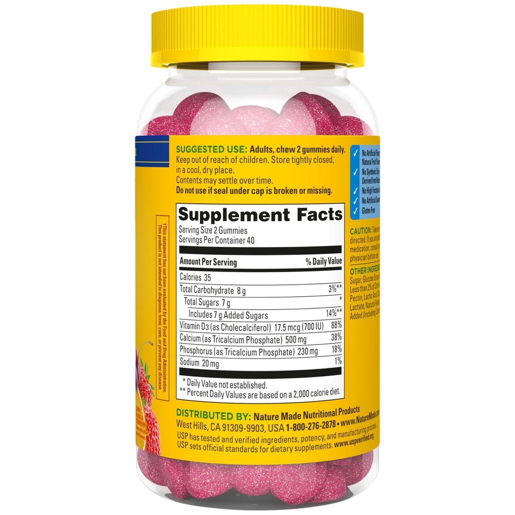 Calcium gummies for overall wellness