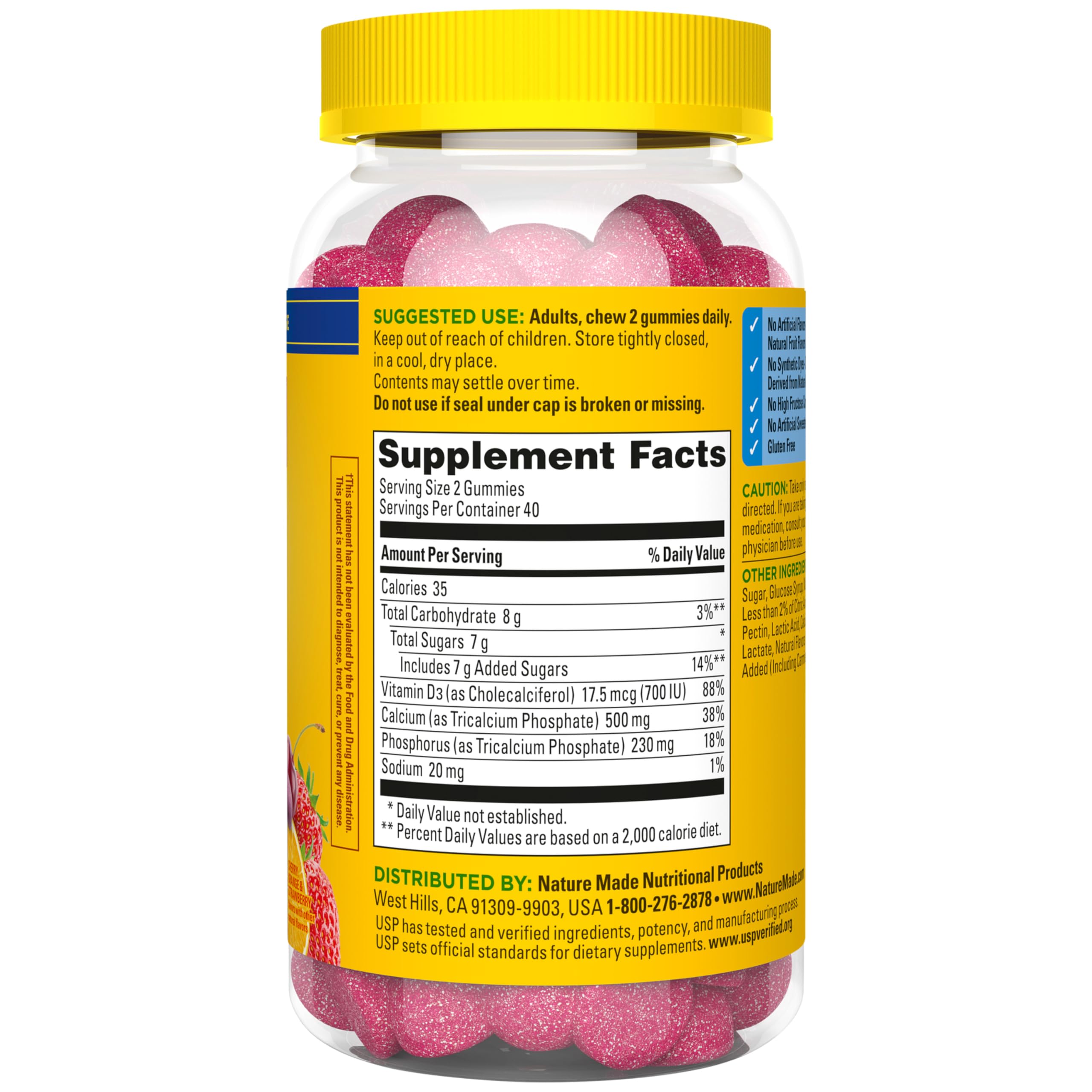 Calcium gummies for overall wellness