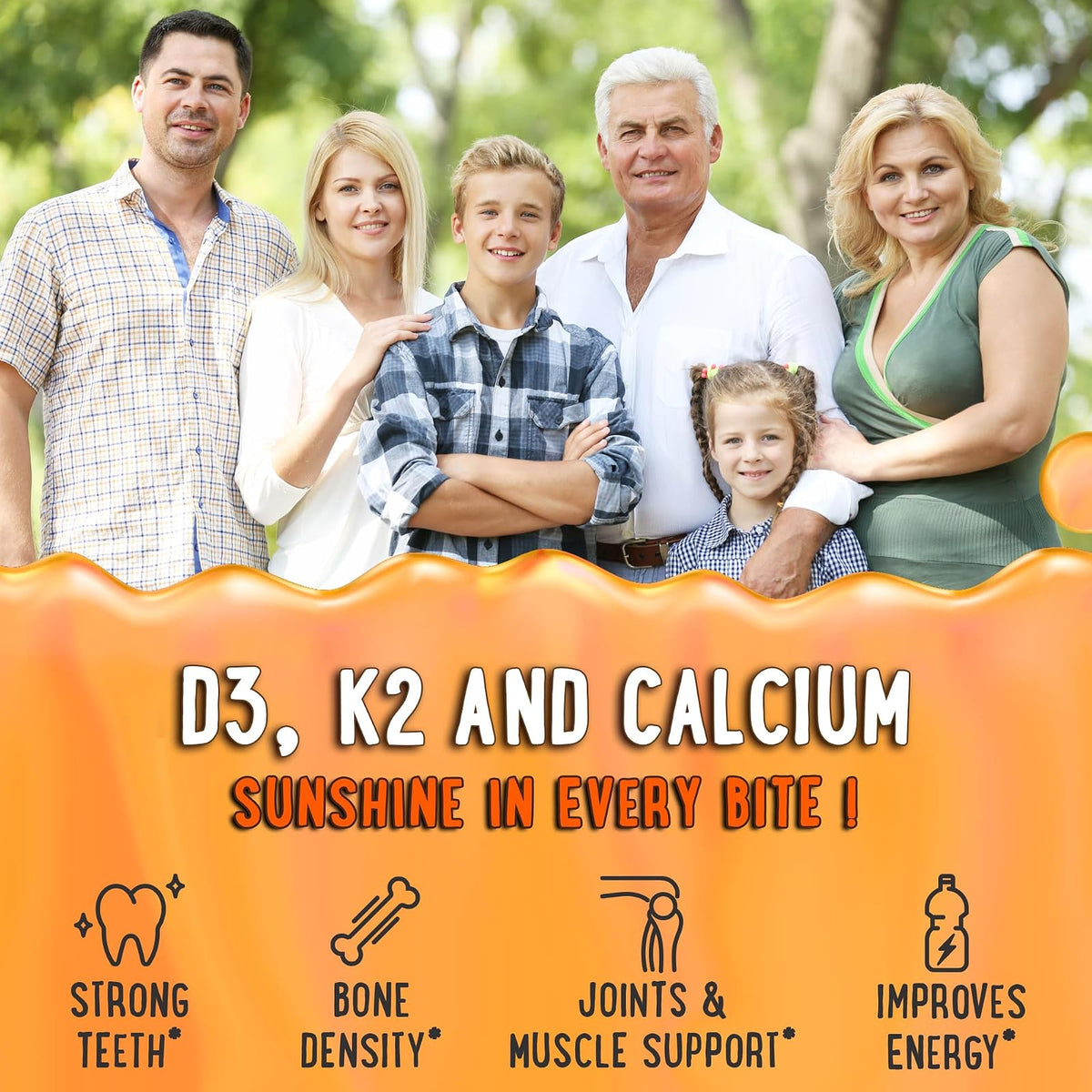 Calcium gummies for strong bones