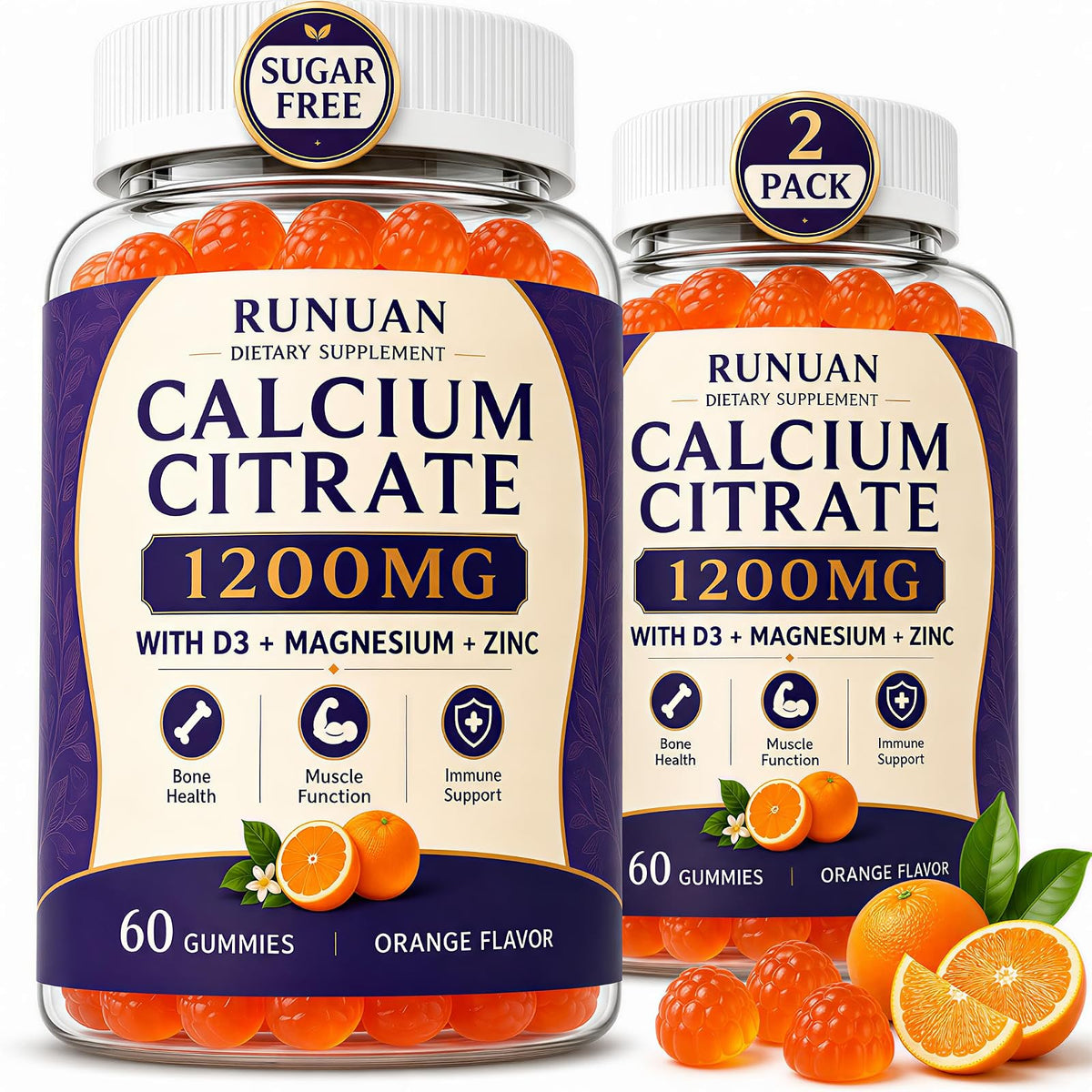 Calcium gummies for strong bones