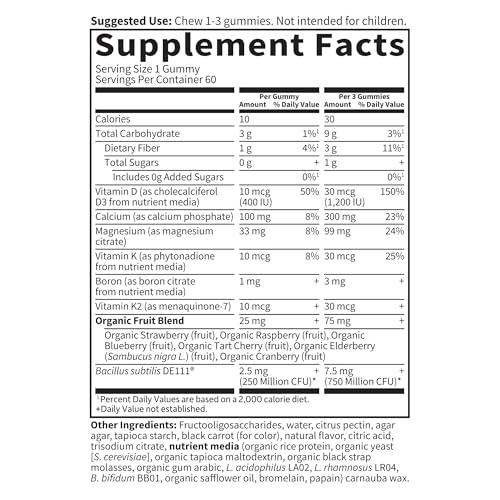 Calcium gummies for strong teeth and bones