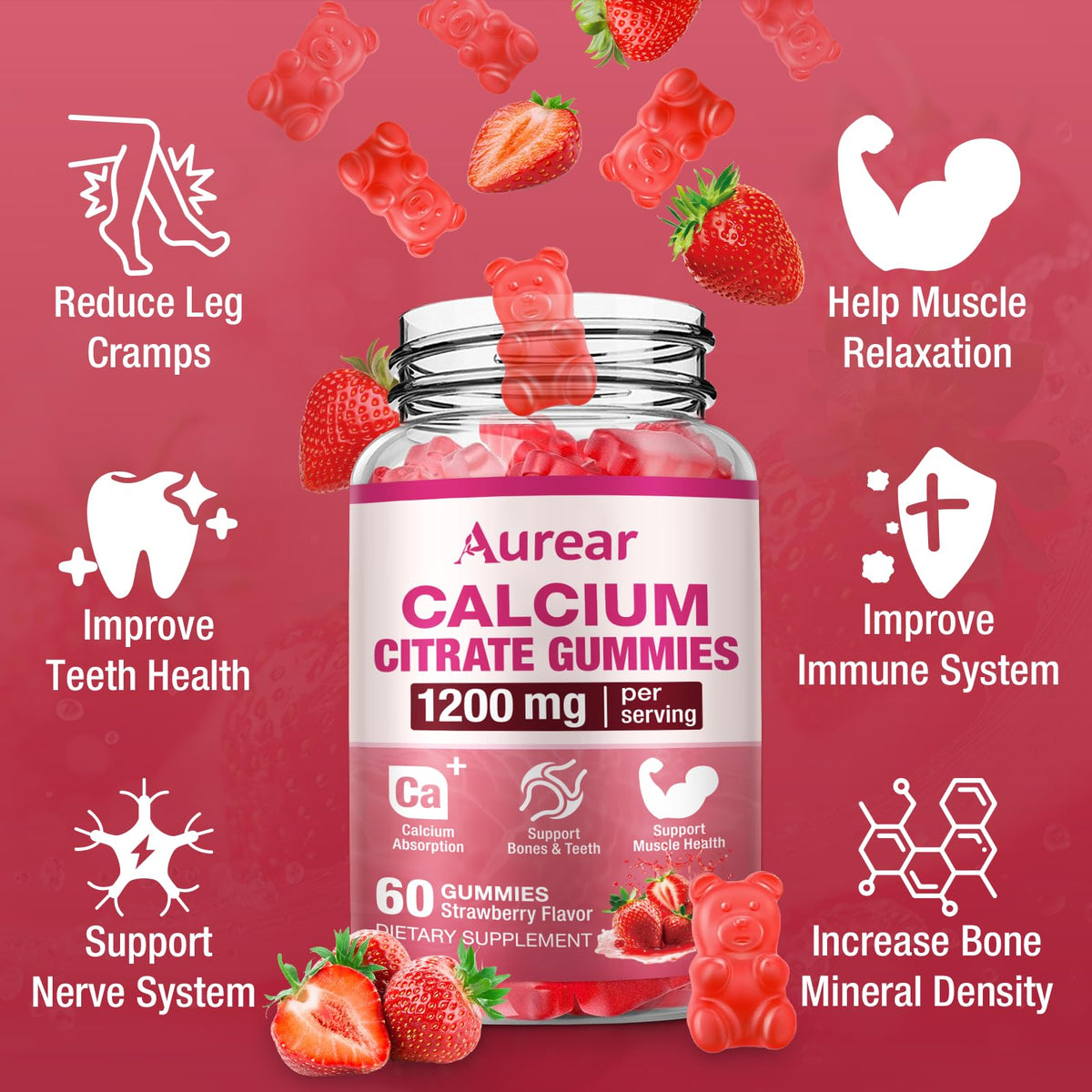 Calcium gummies to support strong teeth