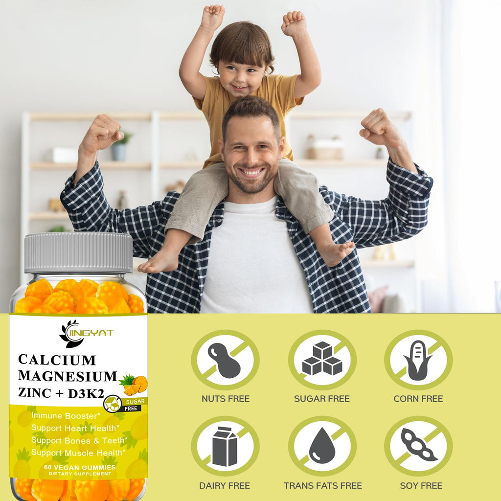 Calcium gummies with added vitamin benefits