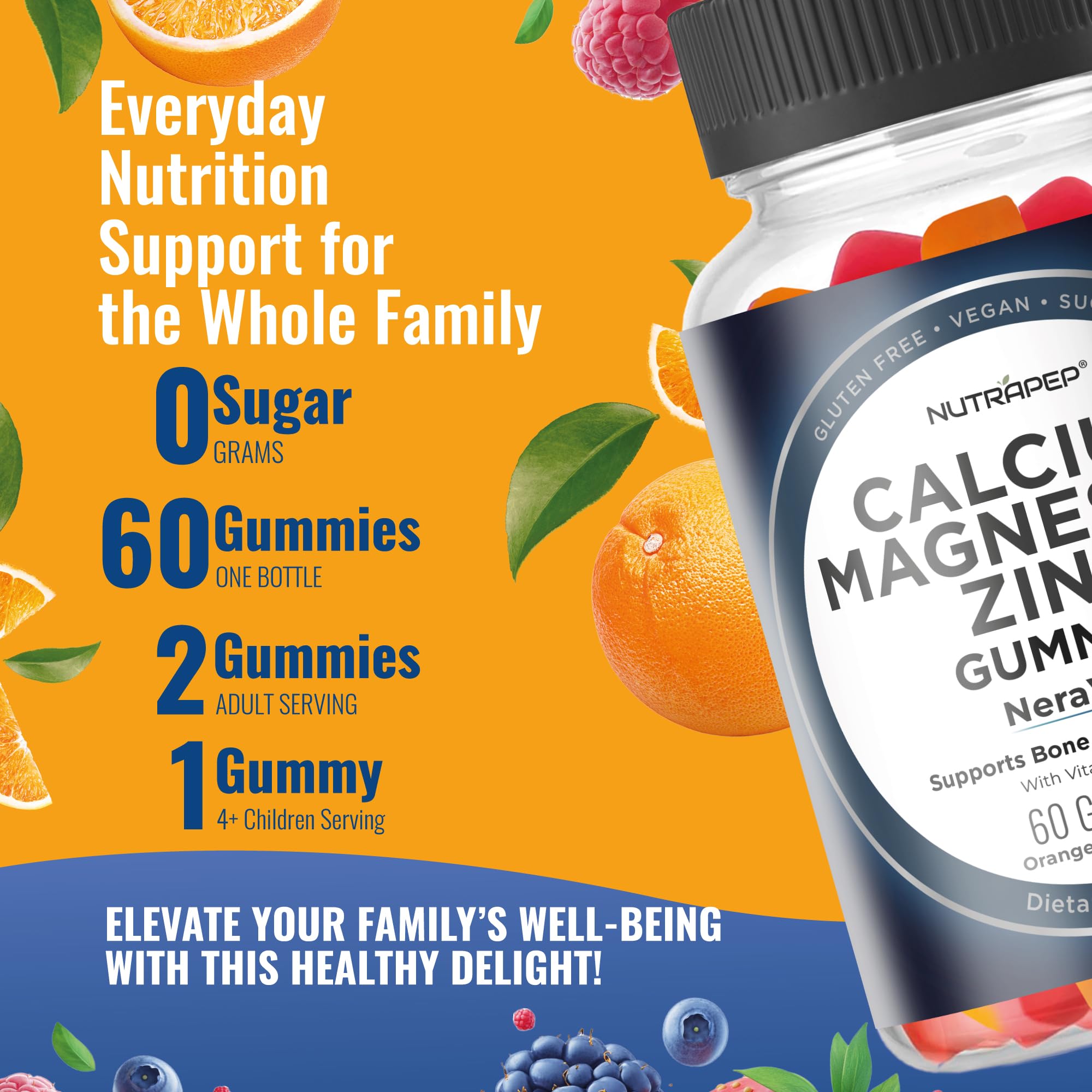 Calcium gummies with added vitamins