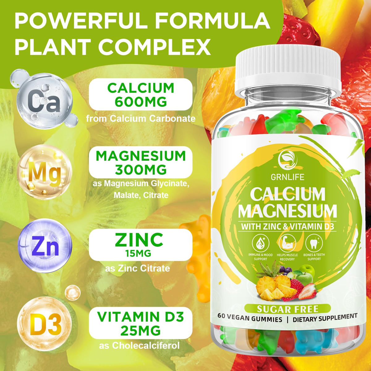 calcium gummies with magnesium and zinc