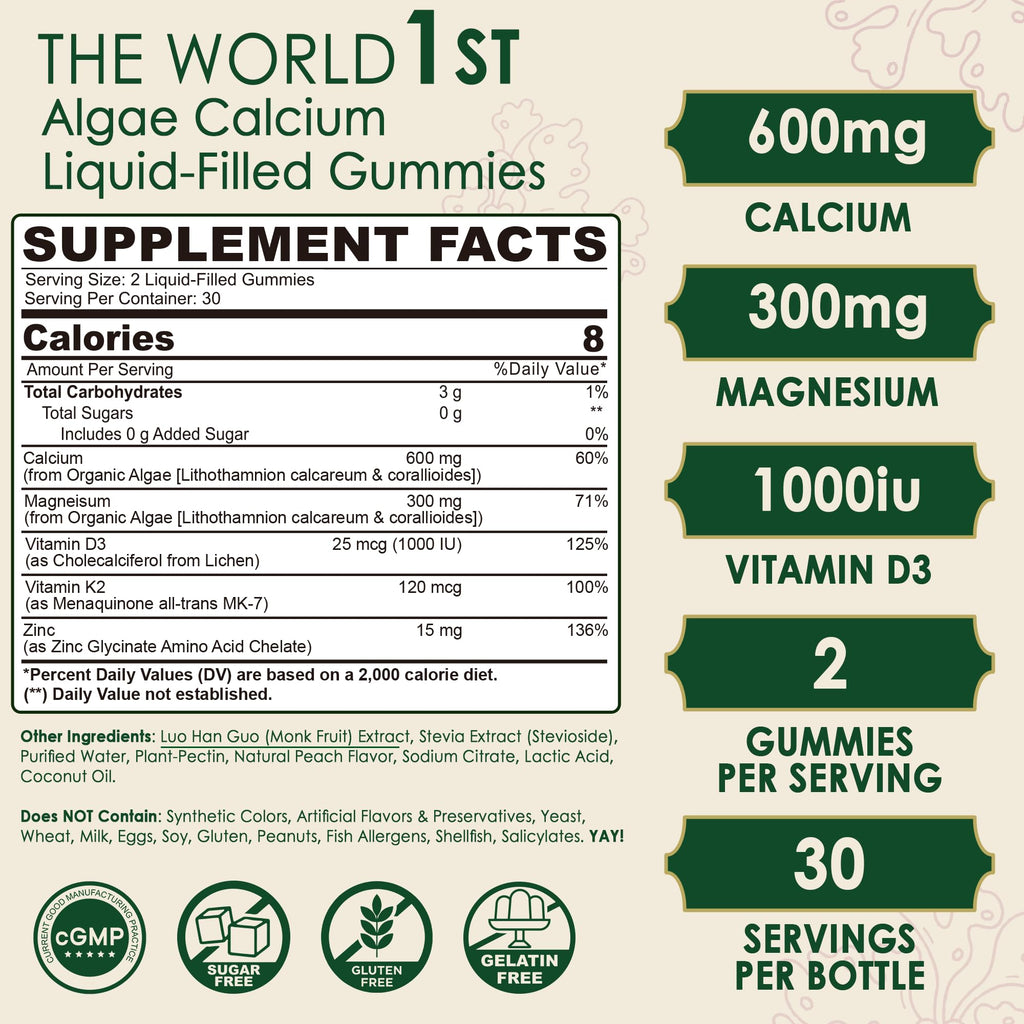 calcium gummies with vitamin D3 and K2