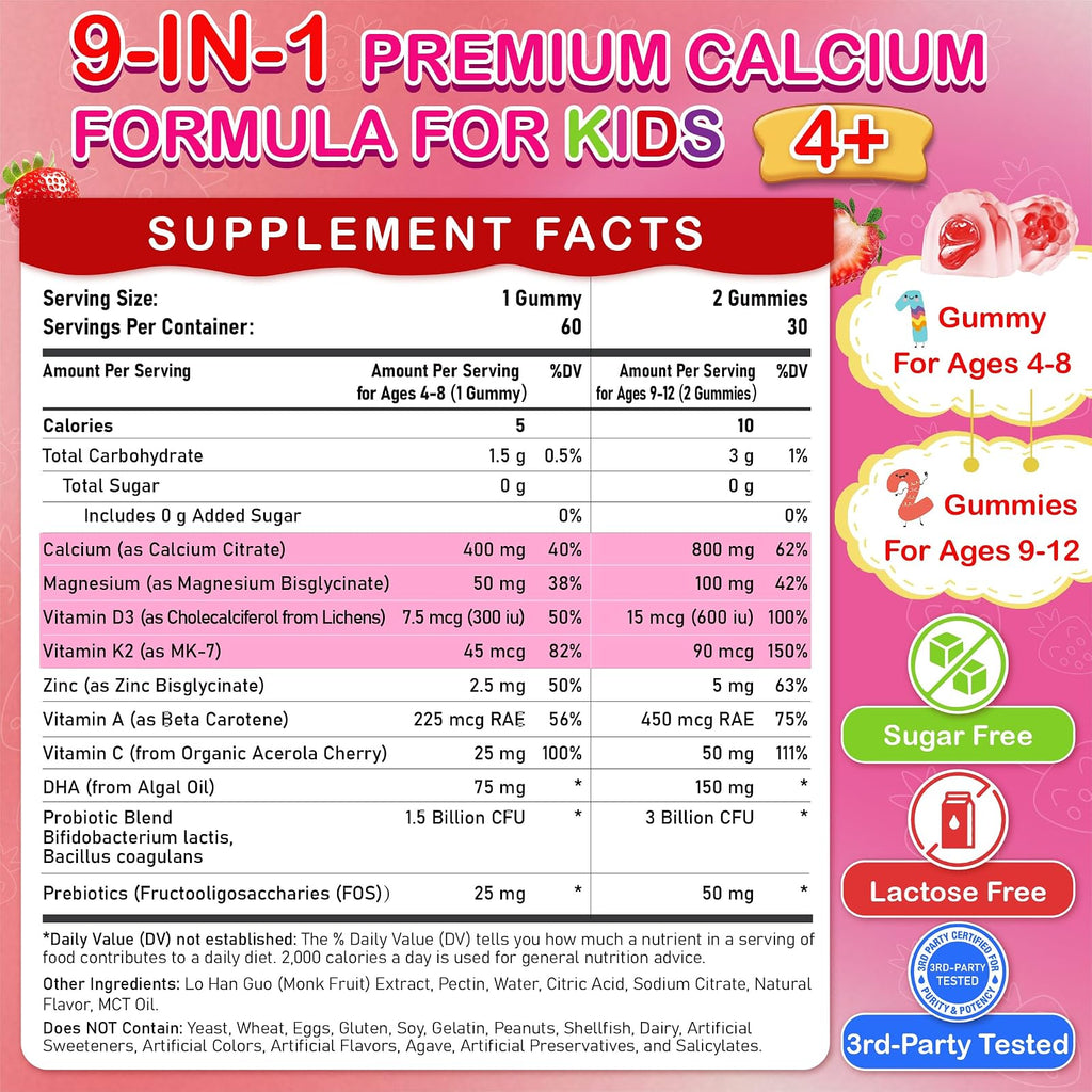 Calcium gummies with vitamin D3