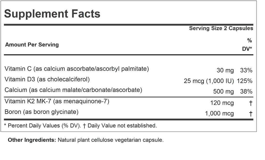 Calcium K2 MK7 for bone health
