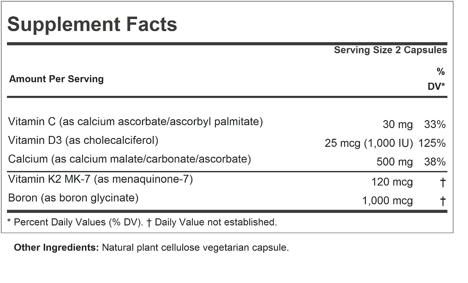 Calcium K2 MK7 for bone health