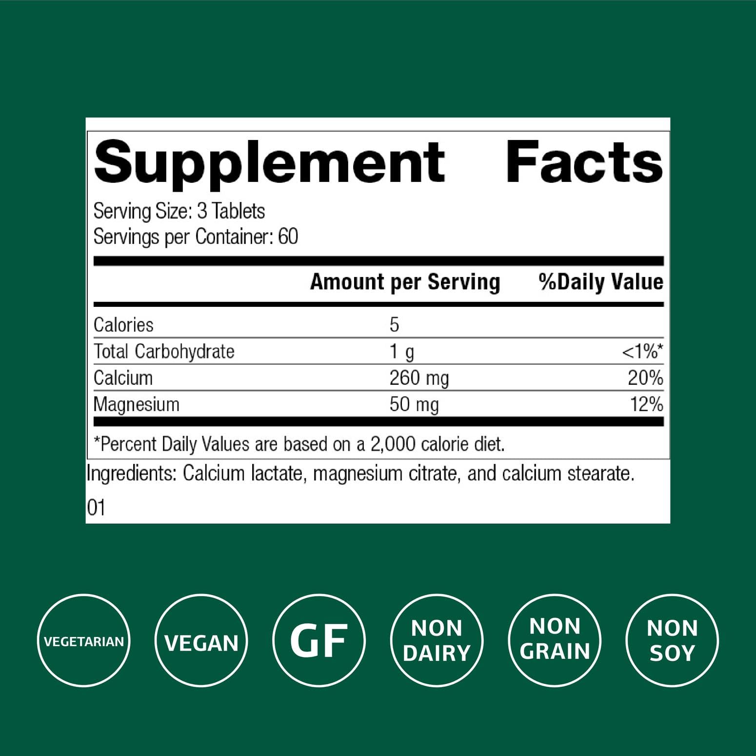 Calcium lactate for bone health