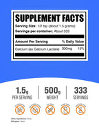 calcium lactate for bone health