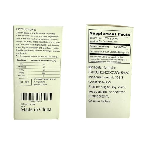 calcium lactate for delicious desserts