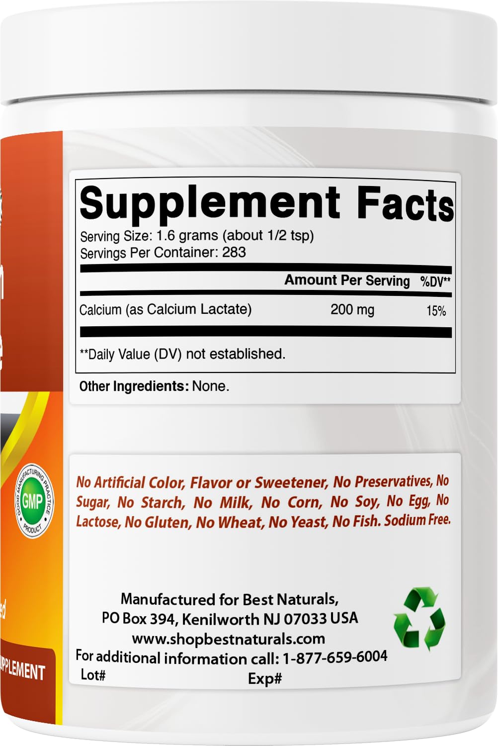 calcium lactate for healthy teeth and bones