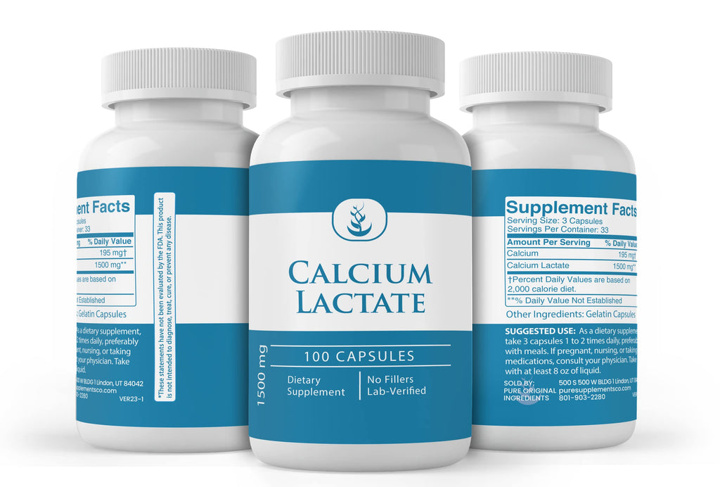 calcium lactate for muscle function