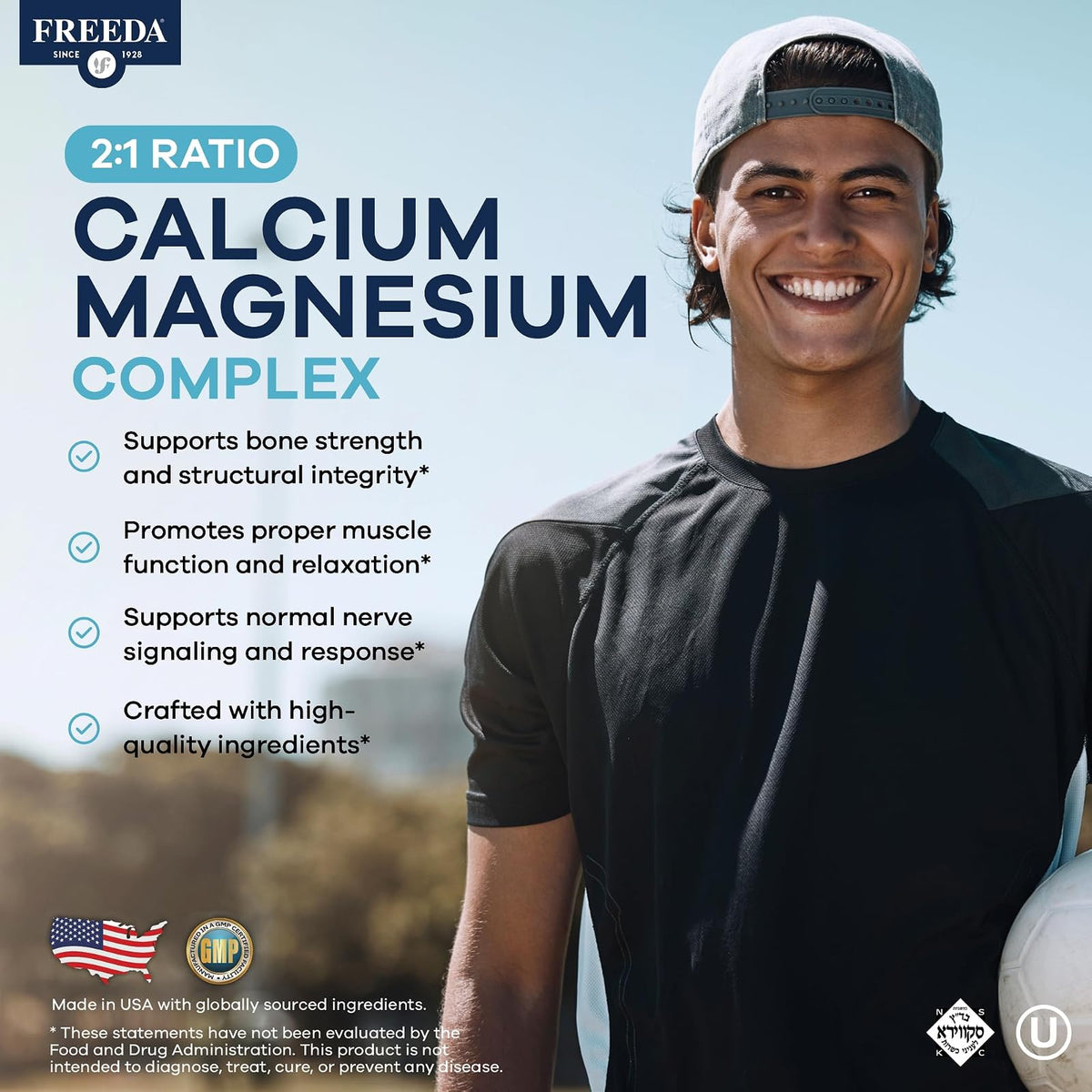 Calcium magnesium 2:1 for bone health