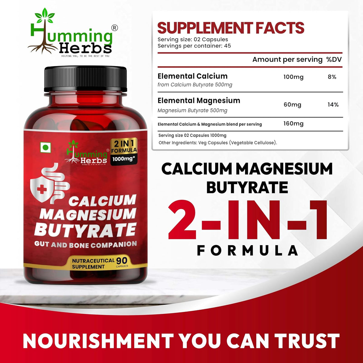 Calcium Magnesium Butyrate for bone health