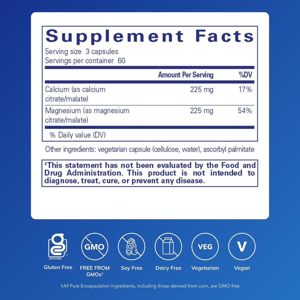 Calcium magnesium capsules for bone health