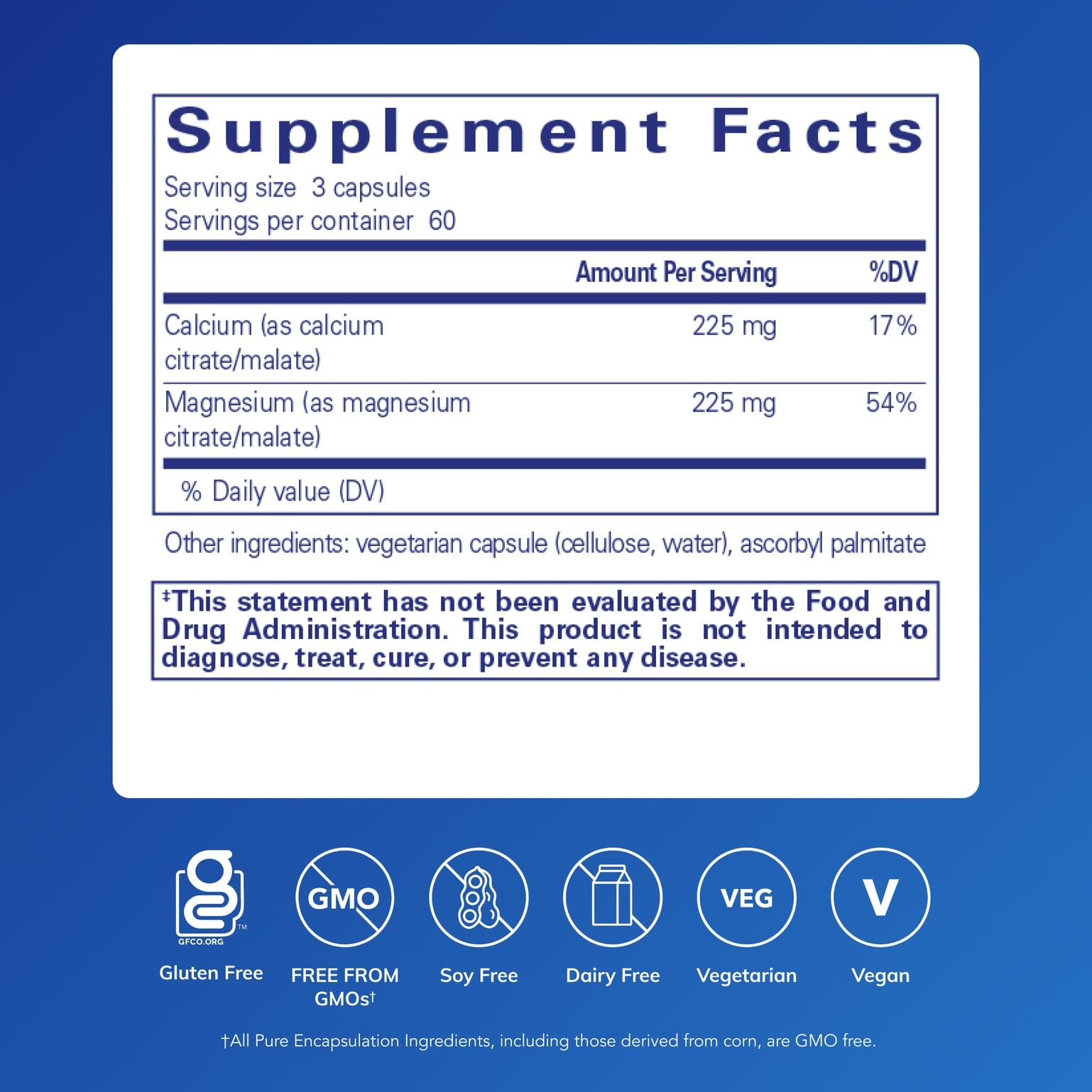 Calcium magnesium capsules for bone health