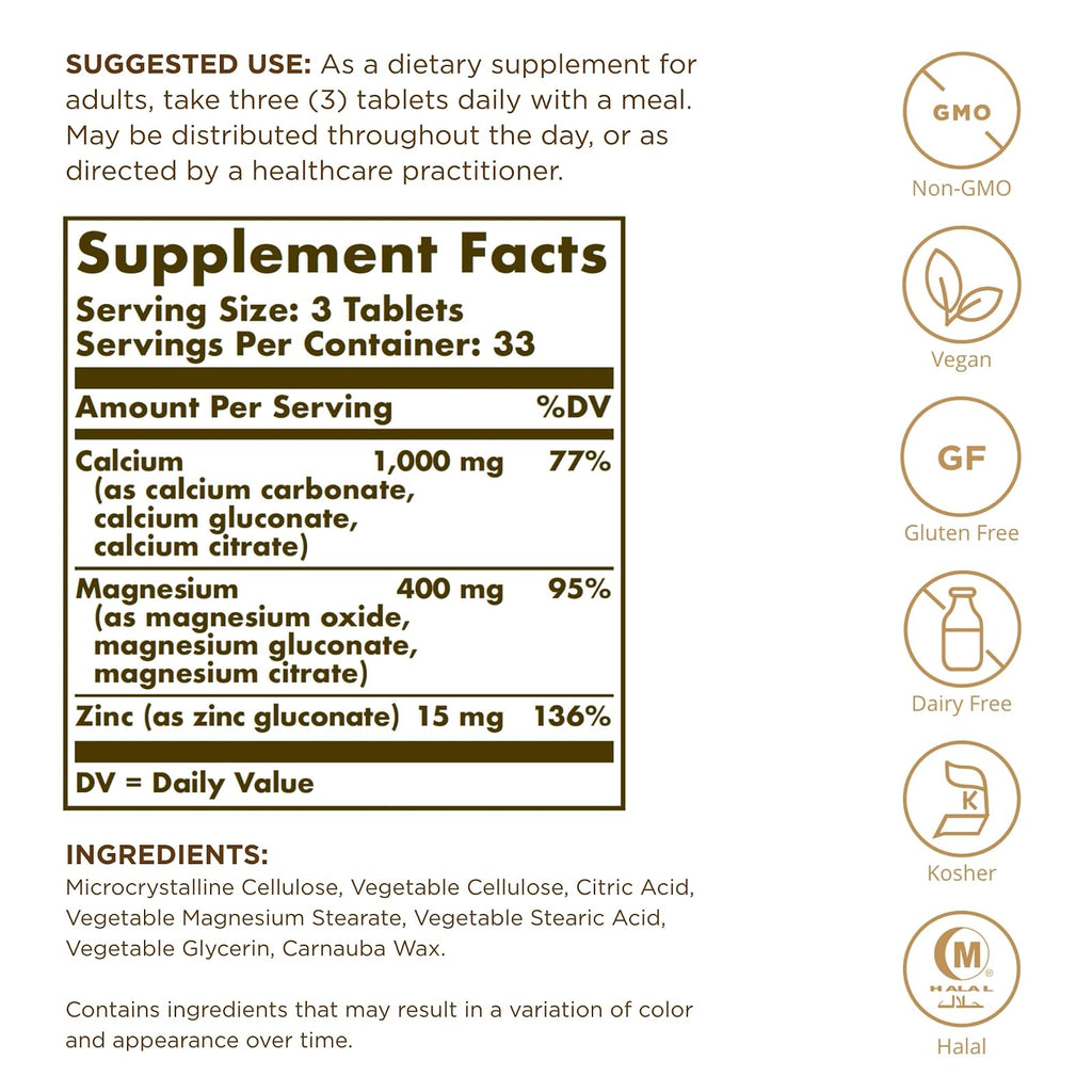 calcium magnesium plus zinc benefits