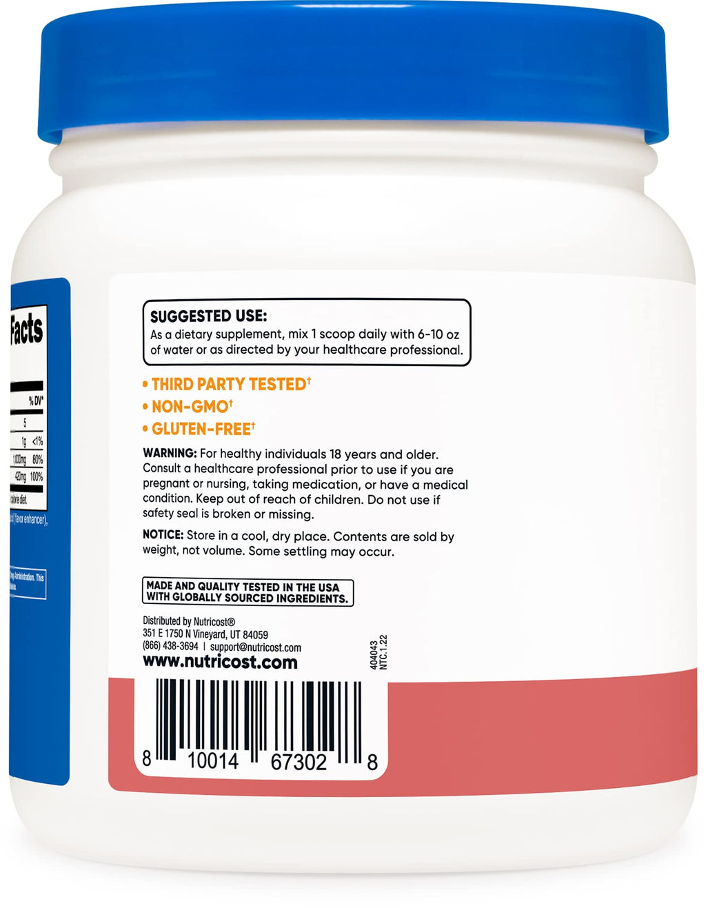 Calcium magnesium powder for muscle health