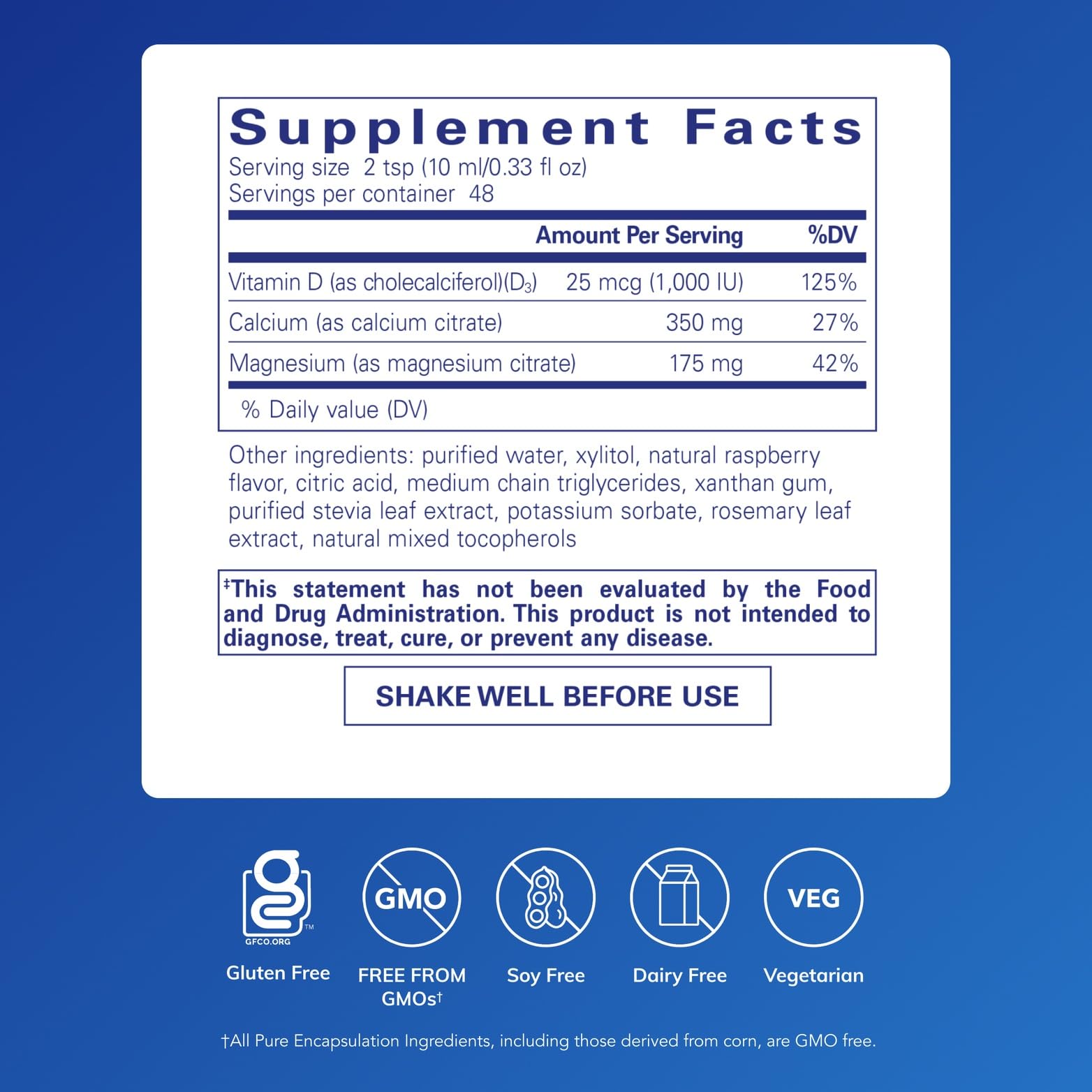 Calcium magnesium vitamin D blend