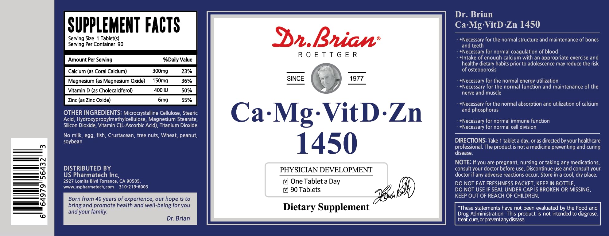 Calcium magnesium zinc for active lifestyle