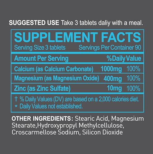calcium magnesium zinc for active lifestyle
