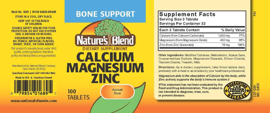 calcium magnesium zinc for bone health