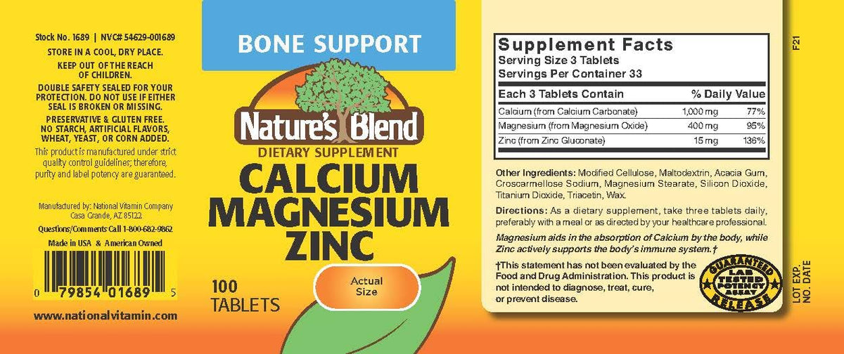 calcium magnesium zinc for bone health
