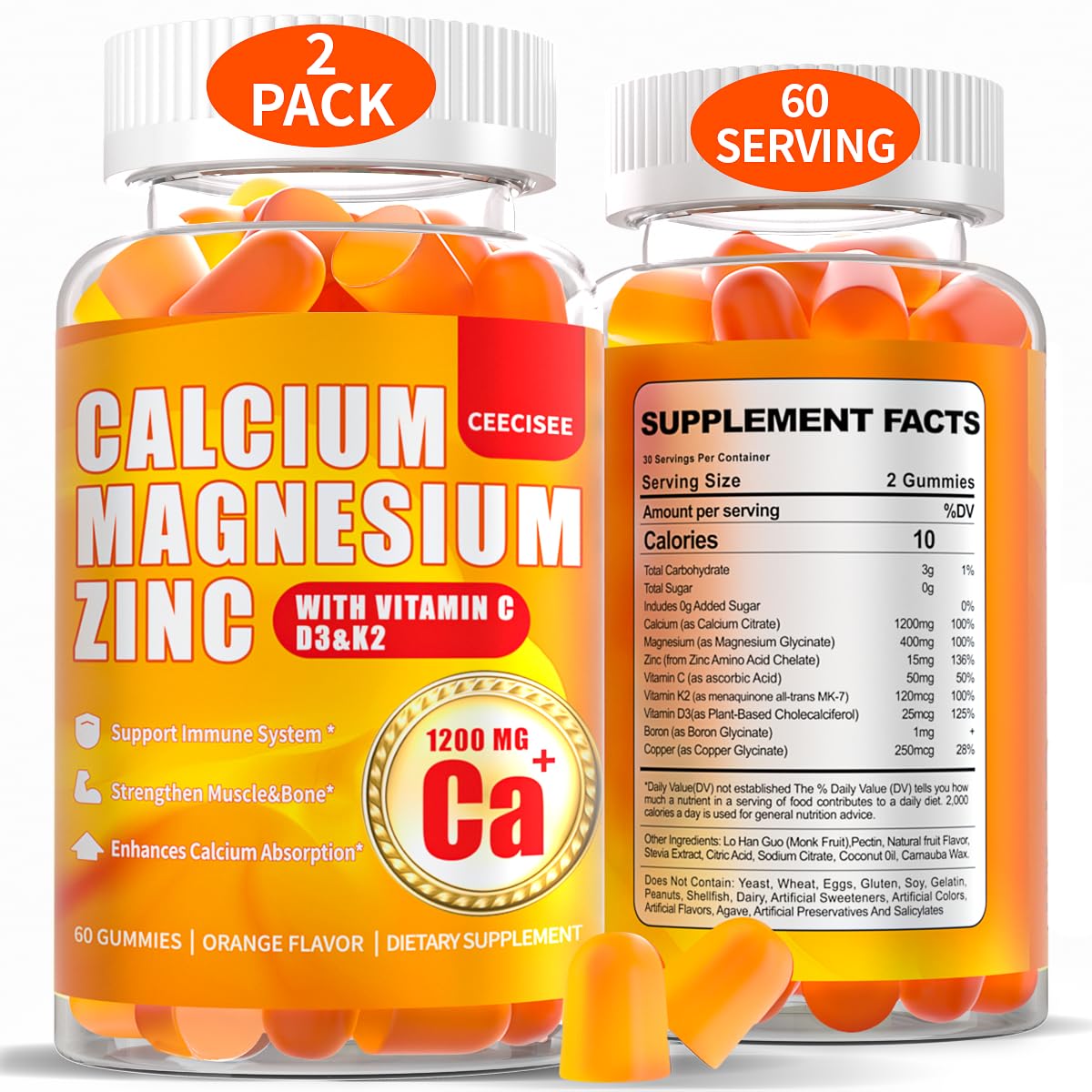 calcium magnesium zinc gummies benefits