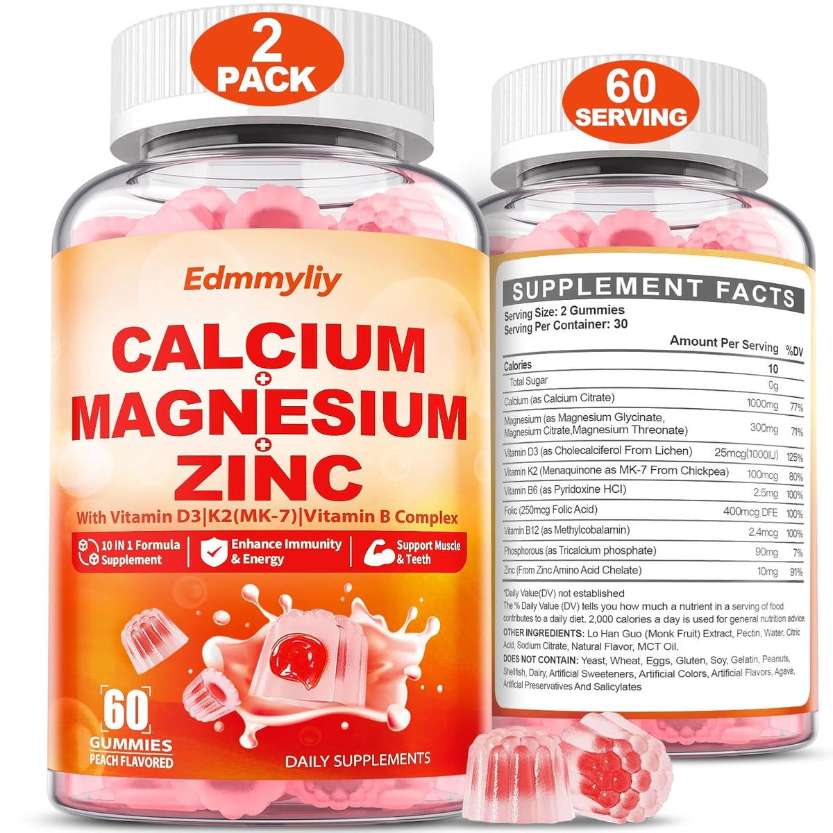 calcium magnesium zinc gummies benefits