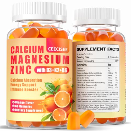 calcium magnesium zinc gummies for bone health