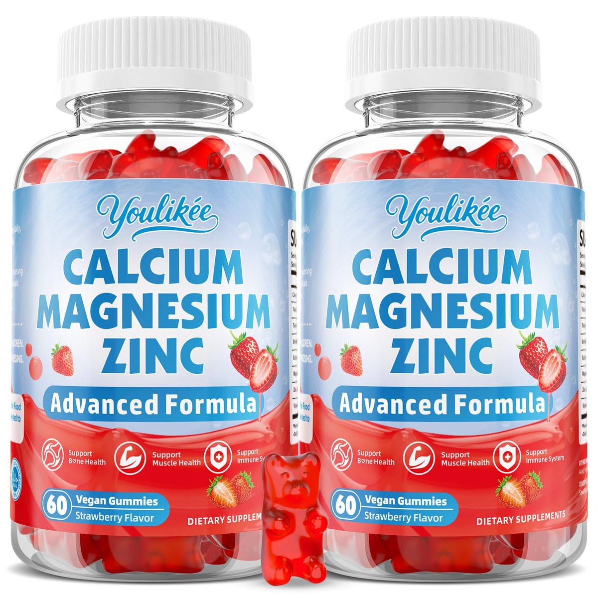 Calcium magnesium zinc gummies for bone health