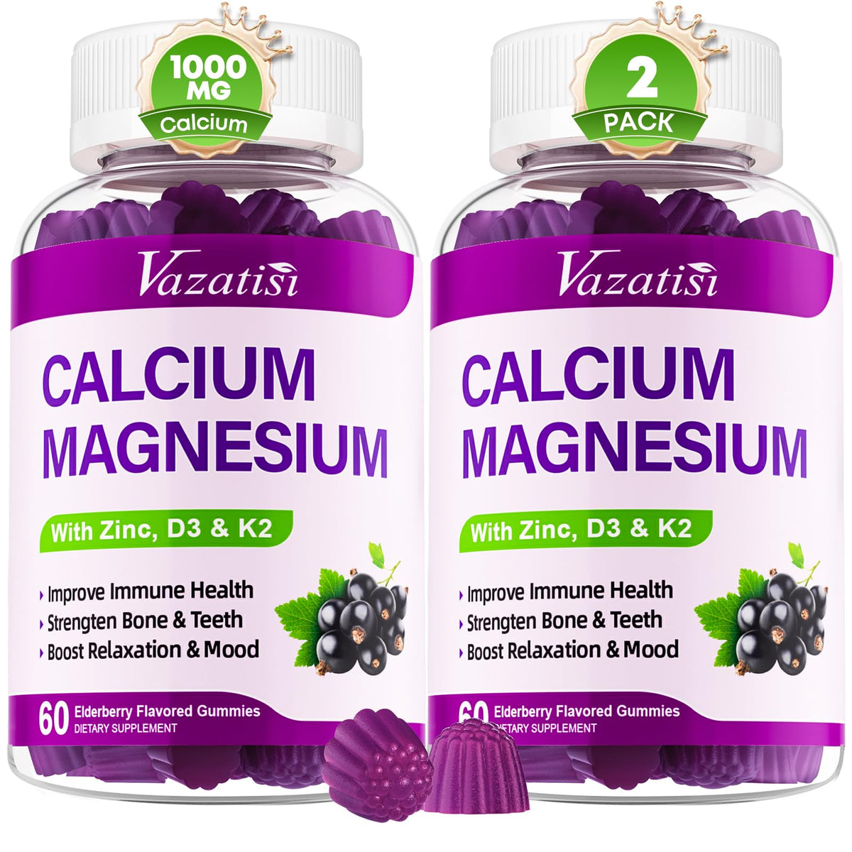 calcium magnesium zinc gummies for bone health