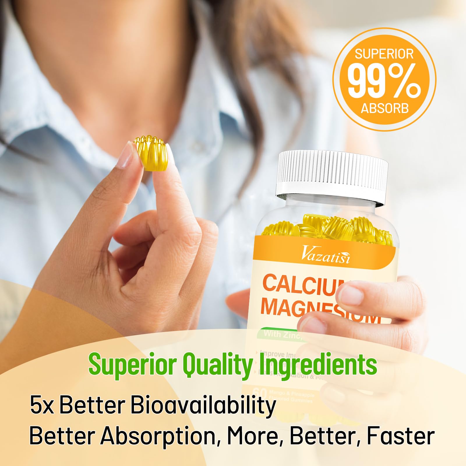 calcium magnesium zinc gummies for healthy muscles
