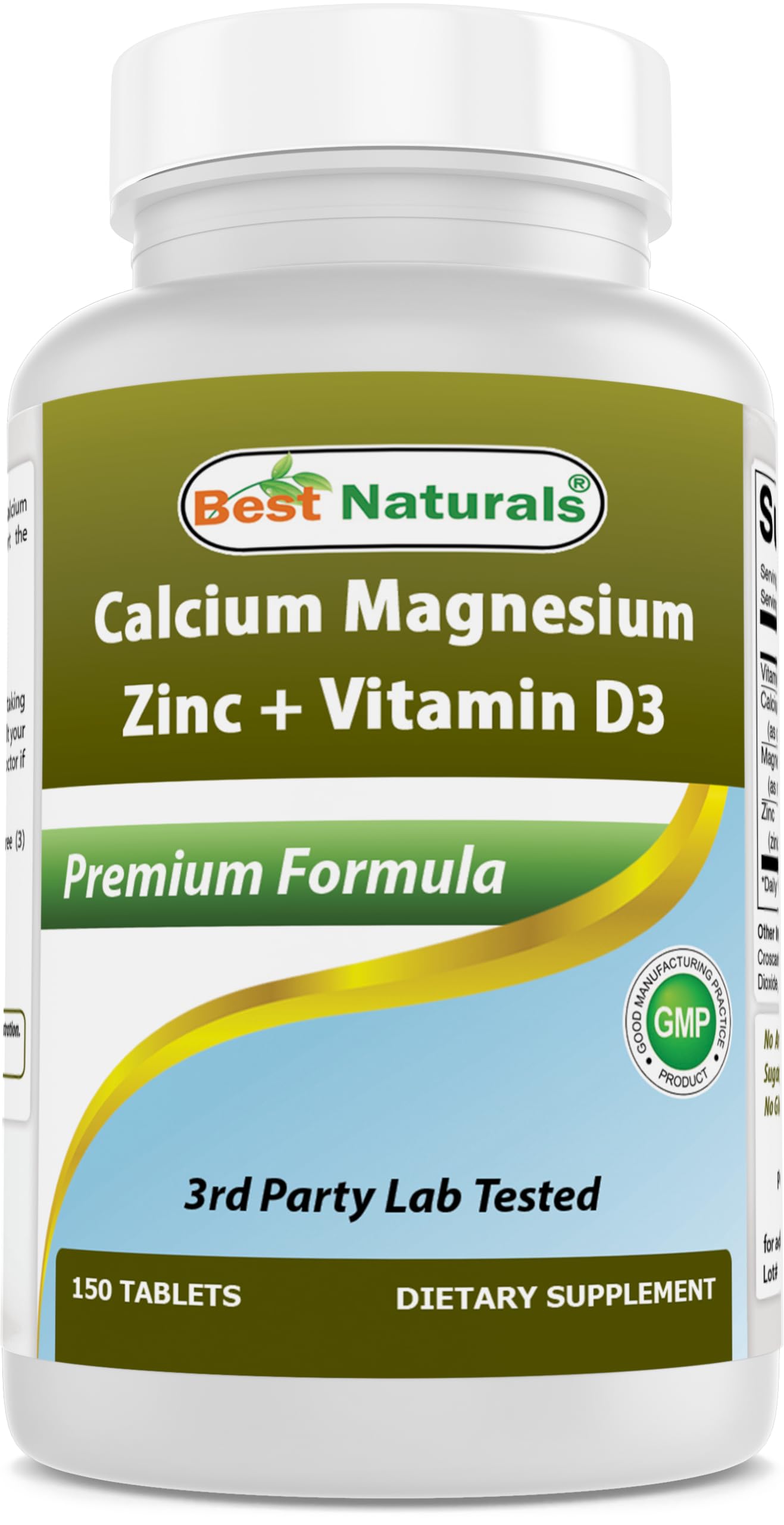 Calcium magnesium zinc supplement tablets