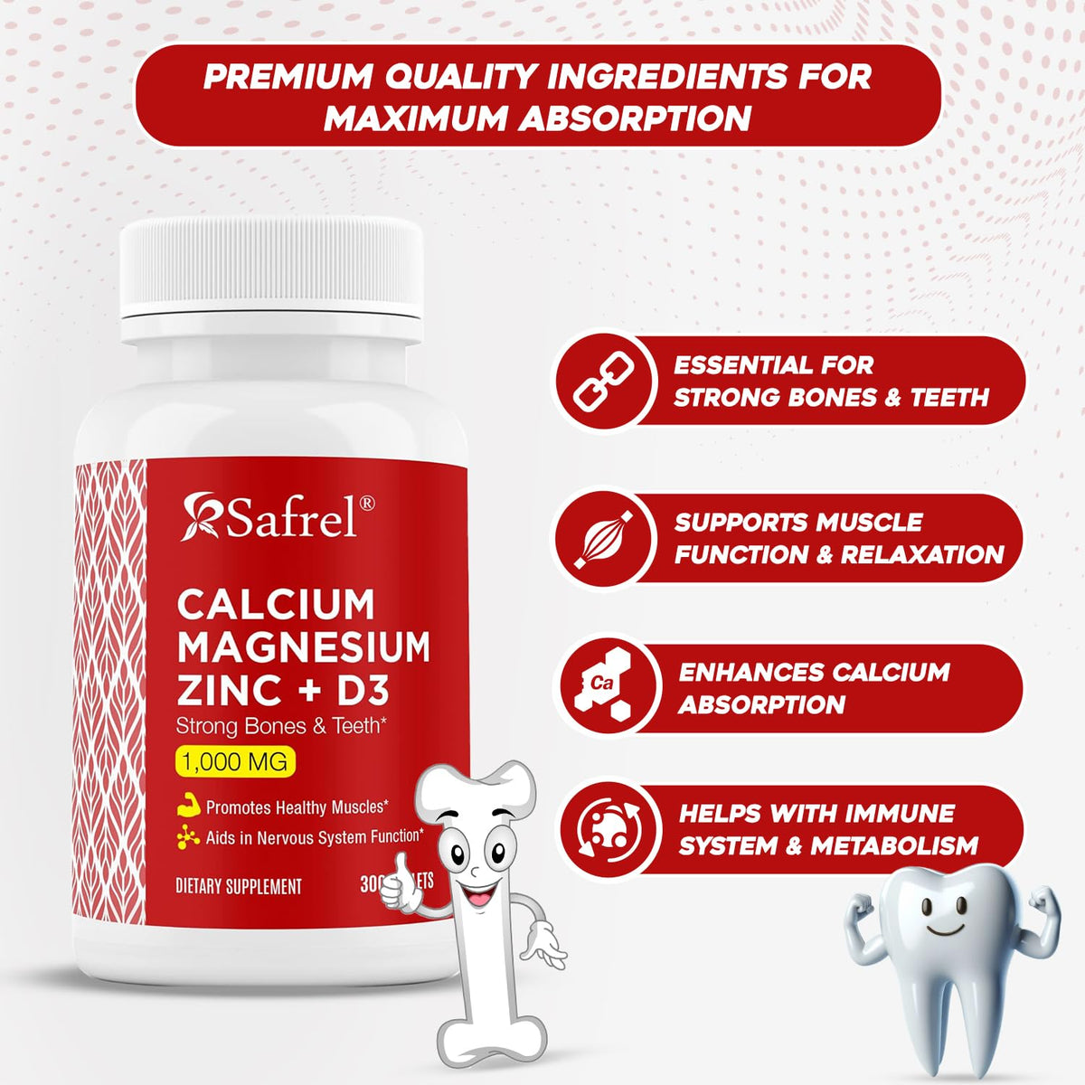 Calcium magnesium zinc with vitamin D3