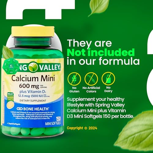 Calcium mini softgels for easy swallowing