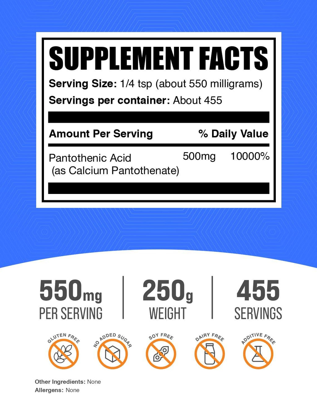 Calcium Pantothenate for energy support